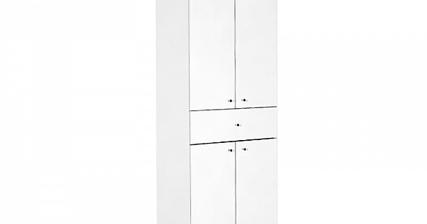 Ντουλάπα ρούχων Diamond Megapap δίφυλλη χρώμα λευκό 60x38x187εκ ...
