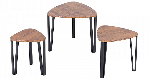 Σετ Μεταλλικά Βοηθητικά Τραπέζια Nesting 56 x 54.2 x 45.4 cm HOMCOM 833-682