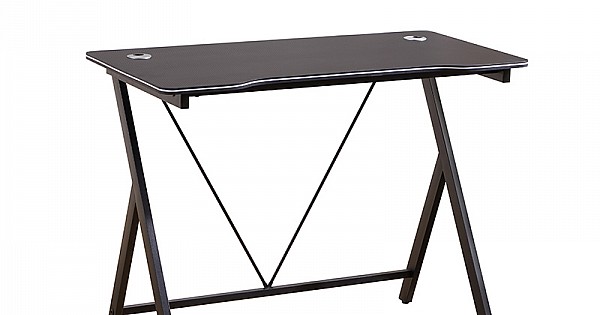 ΓΡΑΦΕΙΟ 100X50X75εκ.ΜΑΥΡΟ MDF/ΜΑΥΡΟ ΜΕΤΑΛΛΙΚΟ