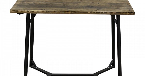 BISTRO ΤΡΑΠΕΖΙ BAR 120X65X108εκ. ΜΑΥΡΟ ΜΕΤΑΛΛΟ-ΞΥ