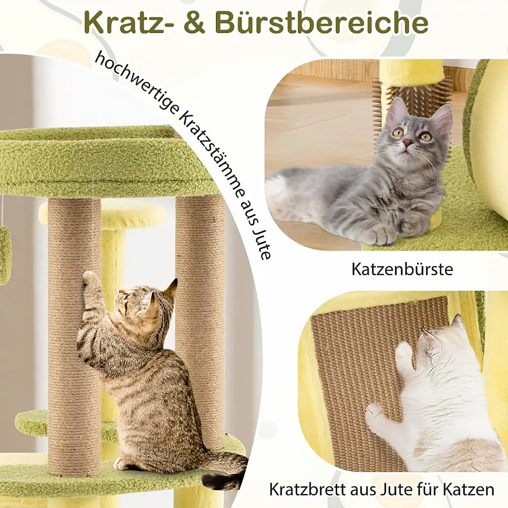 Costway Πύργος γάτας Avocado-Kratzbaum με ιδιωτική κατοικία 59 x 59 x ...